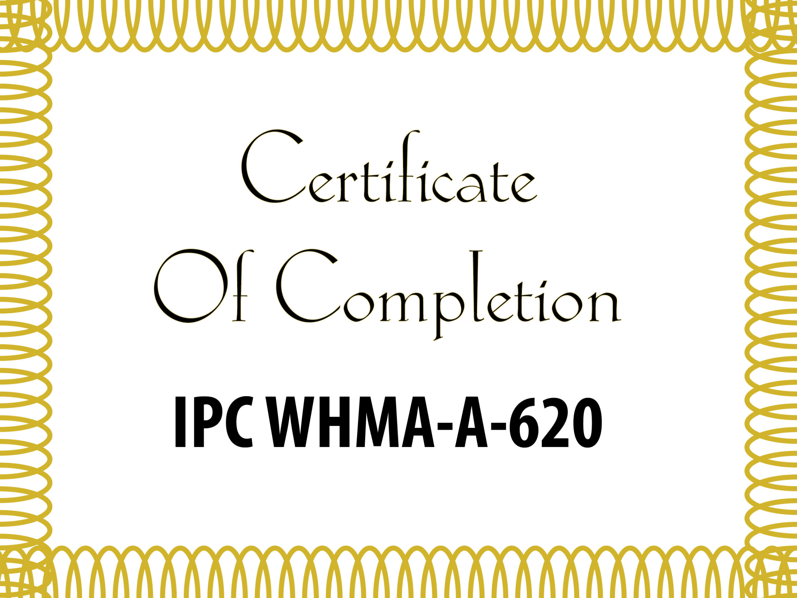IPC 620 Certificate | ThinGap